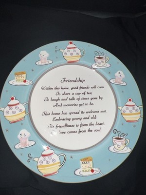 12”. "Friendship" D. Decorative & Functional Porcelain Plate | eBay