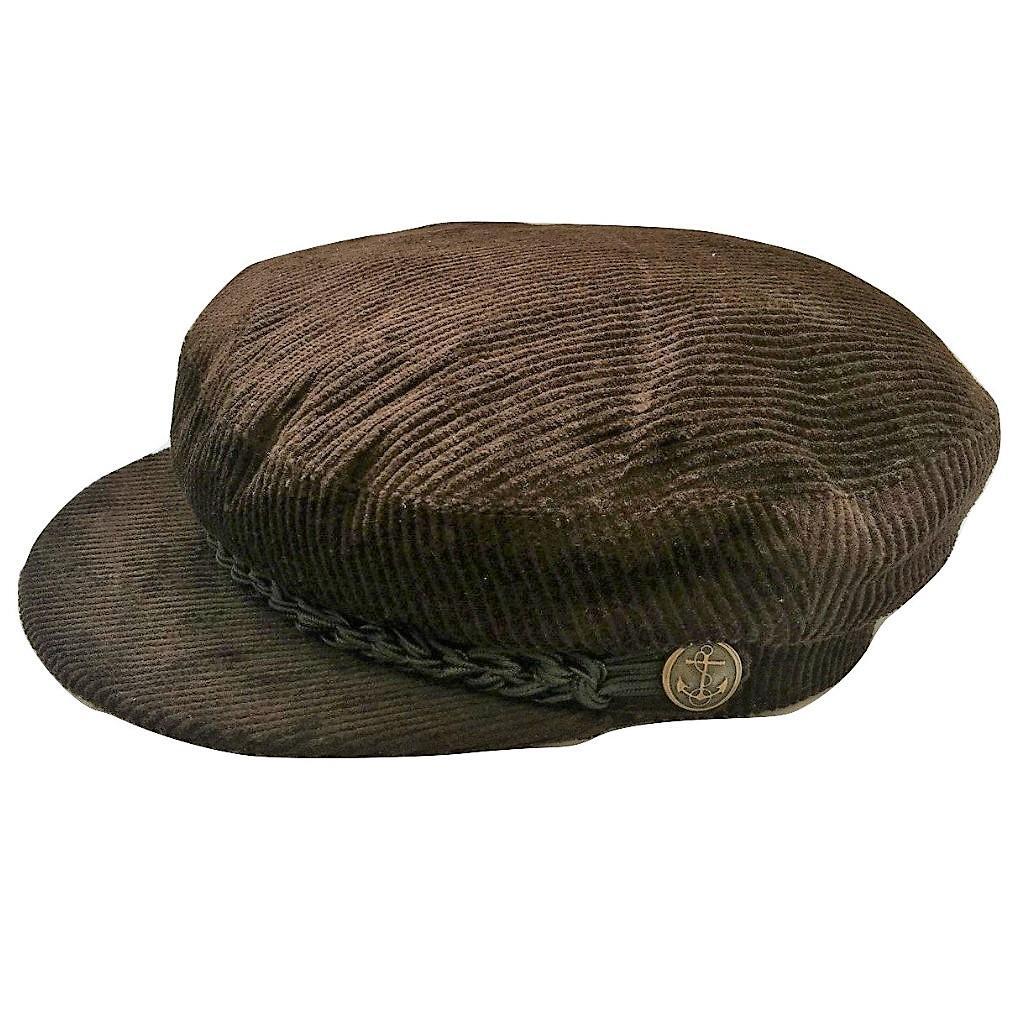 Barge Cord Cap, Fully Lined, Fishermans Boating Cap, Brown, Black or ...