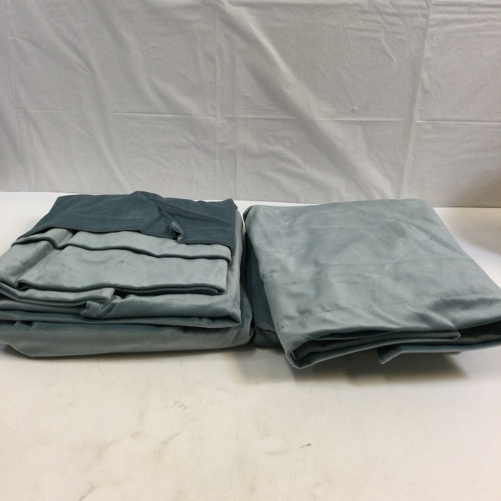 JIUZHEN Gray 100% Polyester Velvet Curtains W/ Tiebacks For Living Room ...