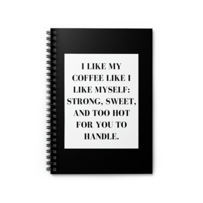 Black Coffee Lover Gift Notebook - Ruled Line | eBay