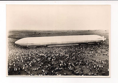 RARE ANTIQUE GRAF ZEPPELIN LZ VI PHOTO in BITTERFELD 28.8.1909 TRAVEL ...