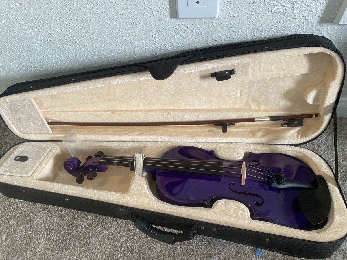 Purple Violin Wholesale Light Purple Plywood Fitness Violin|