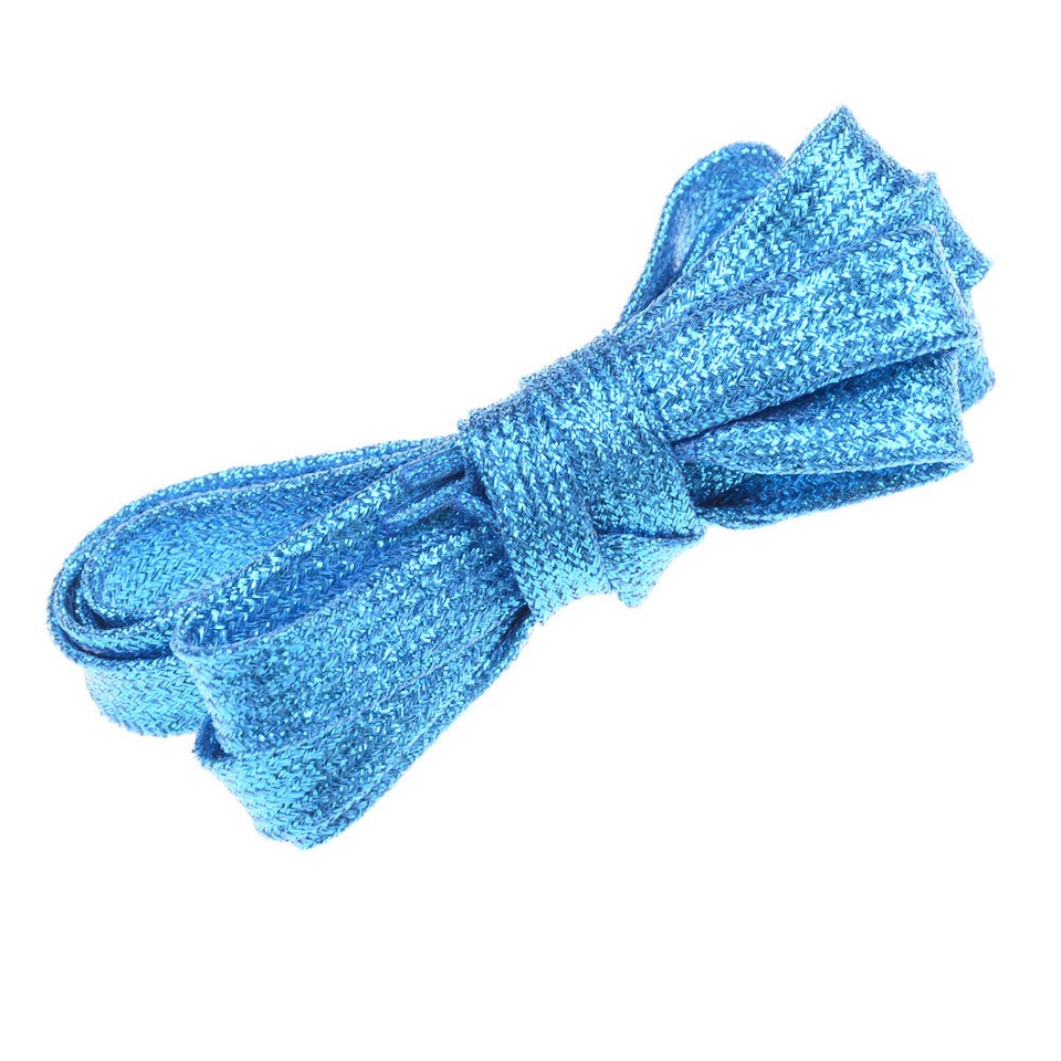 Shiny Gold Silver thread Shoelaces Sport Sneakers Flat Bootlaces Shoe ...