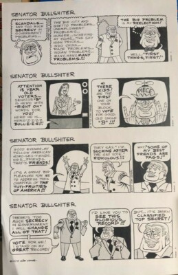 SENATOR BULLSHITER strip 11" x 17" plain paper print by fanzine artist ...