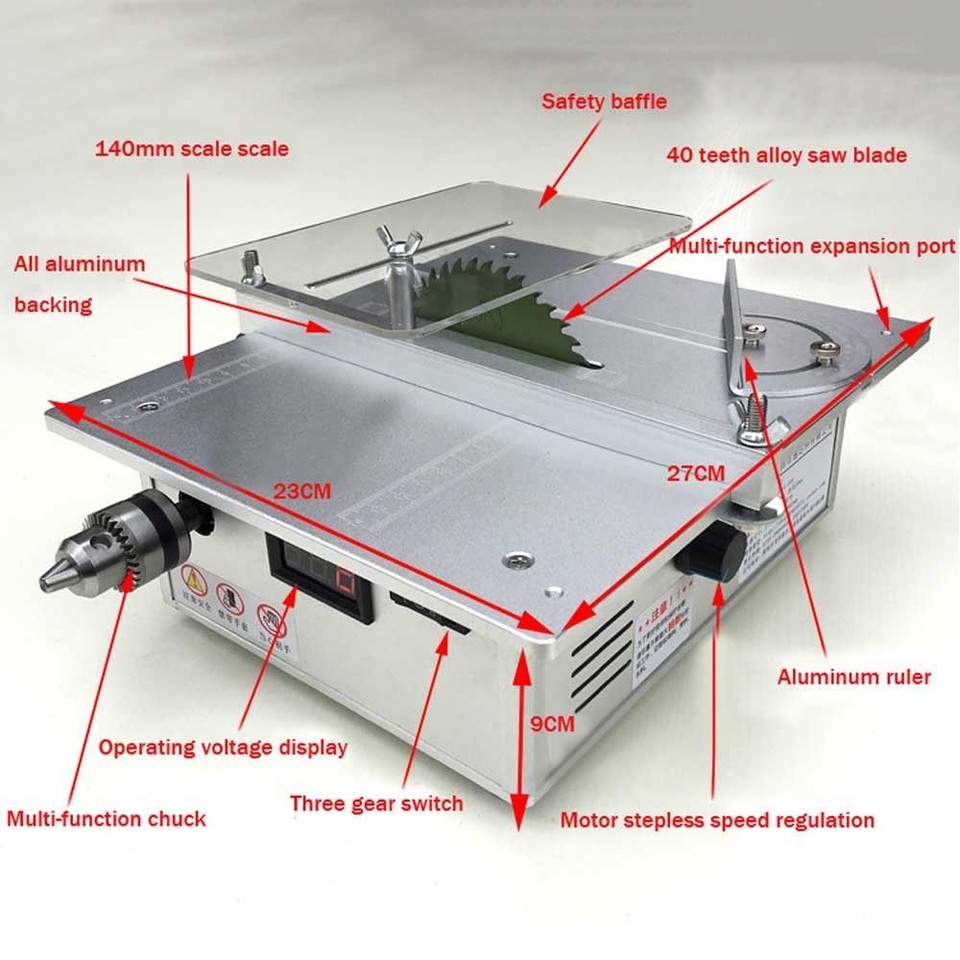 Dual Motor Table Saw Woodworking Desktop Saws Table Cutting Machine ...