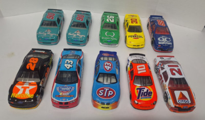 Lot of 10 NASCAR Diecast Cars 90s Waltrip Bodine Allison Rudd Hamilton ...