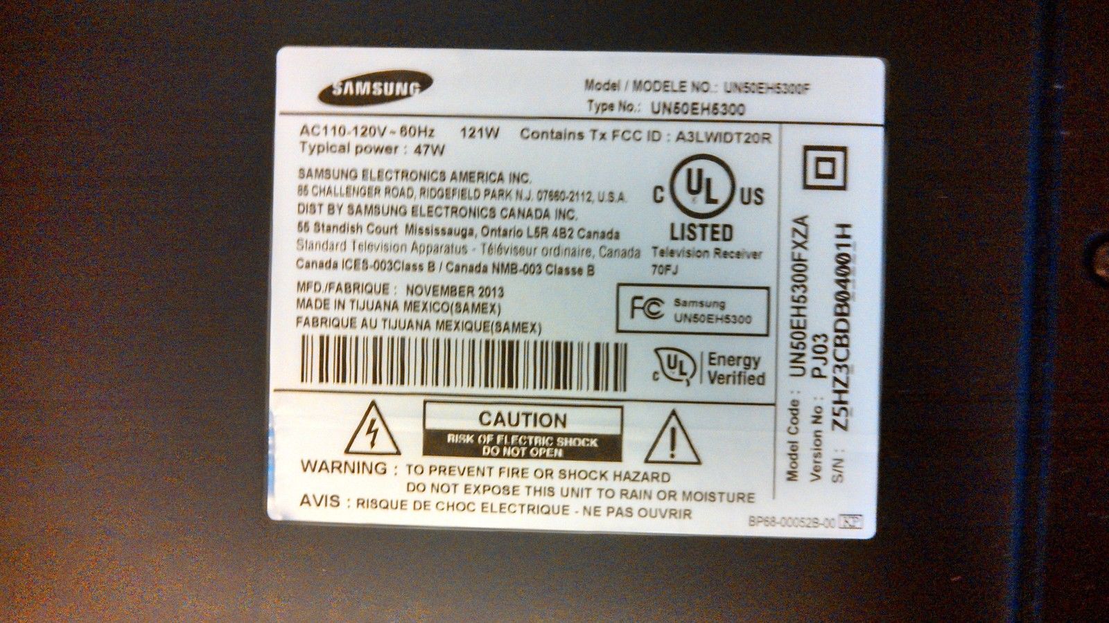 Samsung 50" LED TV UN50EH5300F Speakers Set L & R BN96-21669C 10w 6ohms ...