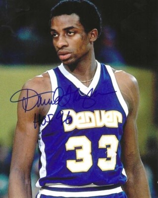 Signed 8x10 DAVID THOMPSON "HOF 96" Denver Nuggets Autographed Photo w ...