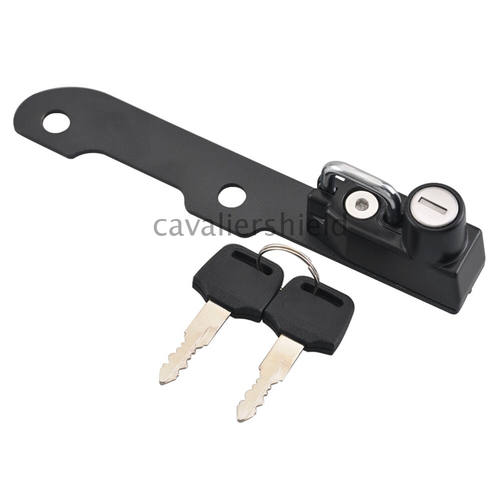 Motorcycle Black Helmet Anti-theft Security Lock with 2 Keys For ...