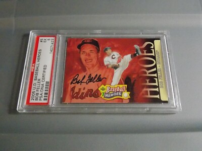 2005 Upper Deck Baseball Heroes #5 Bob Feller Auto Autograph PSA 5 | eBay