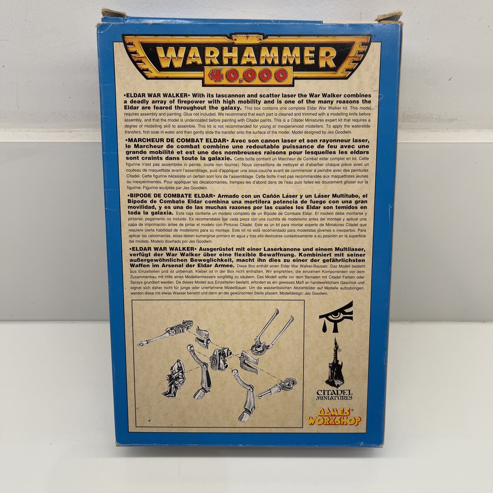 Warhammer 40k Eldar War Walker Metal Boxed 2nd Ed 90s 94 Games Workshop ...