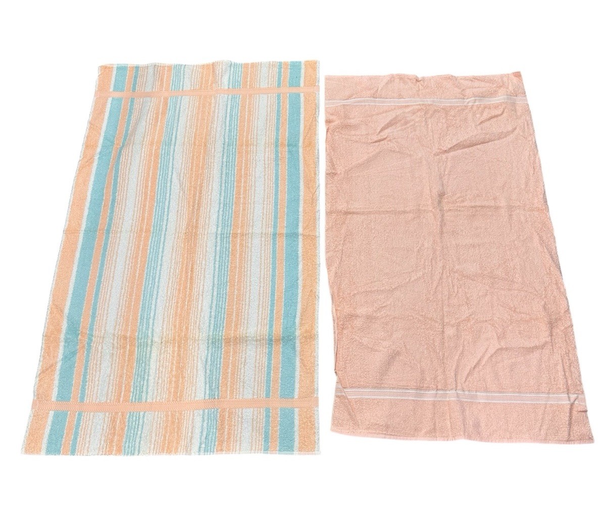 Vintage Cannon Royal Family Set Of 2 Bath towels Striped NOS | eBay