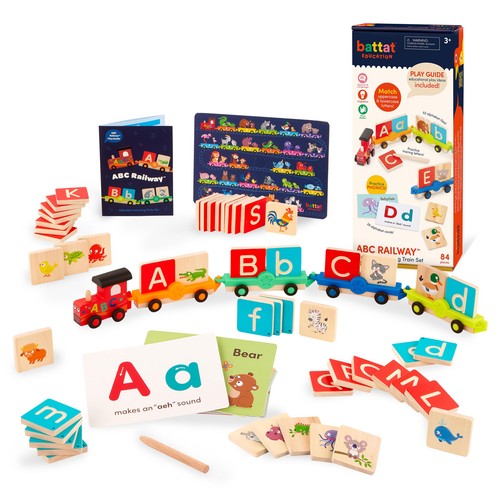Battat Education Wooden Alphabet Train Set ABC Letter Train Toy 3 Years ...