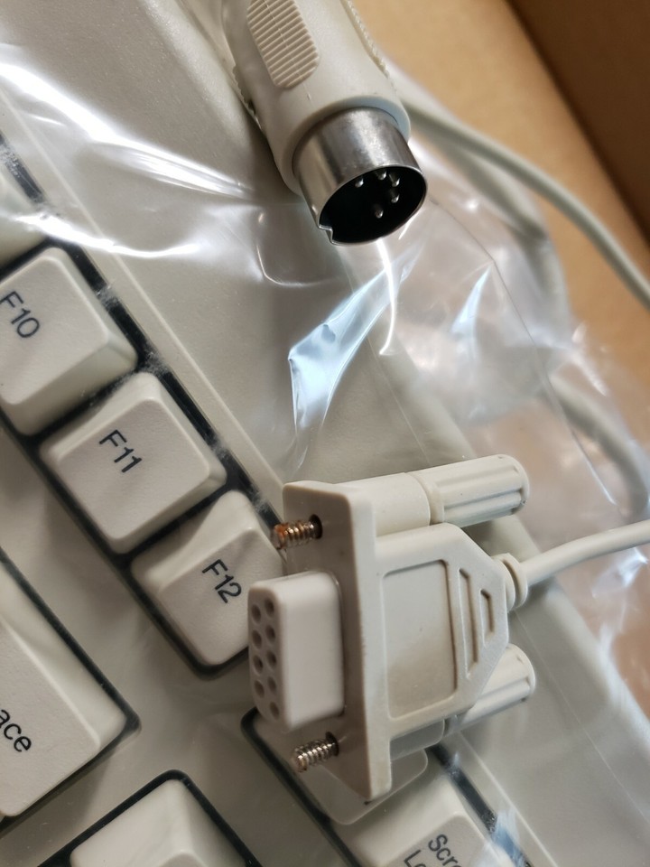 Keyboard 5 PIN Male PS2 Mini RS232 DIN5 EcoVision Mechanical Old ...