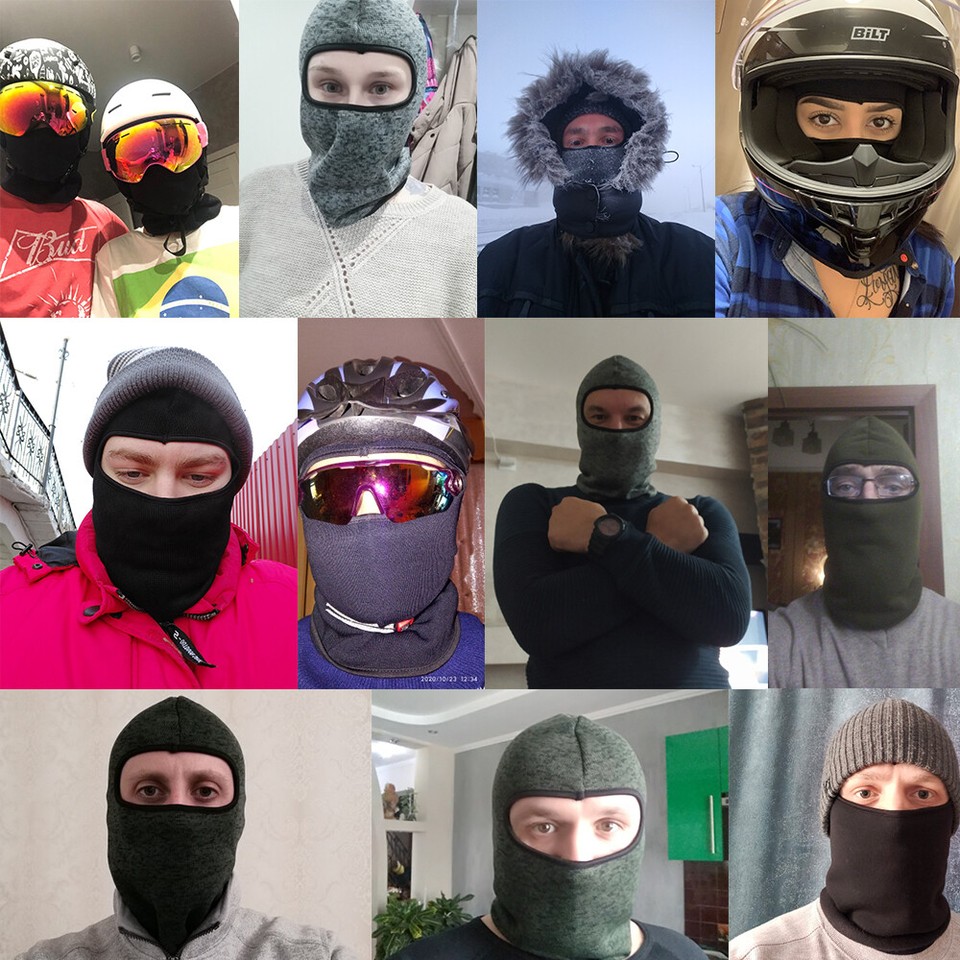 Winter Balaclava Fleece Full Face Mask Warm Windproof Ski Mask for Cold ...