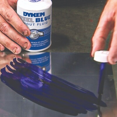 DYKEM Steel Blue Engineers Layout Fluid 8oz With Brush In CapFrom ...