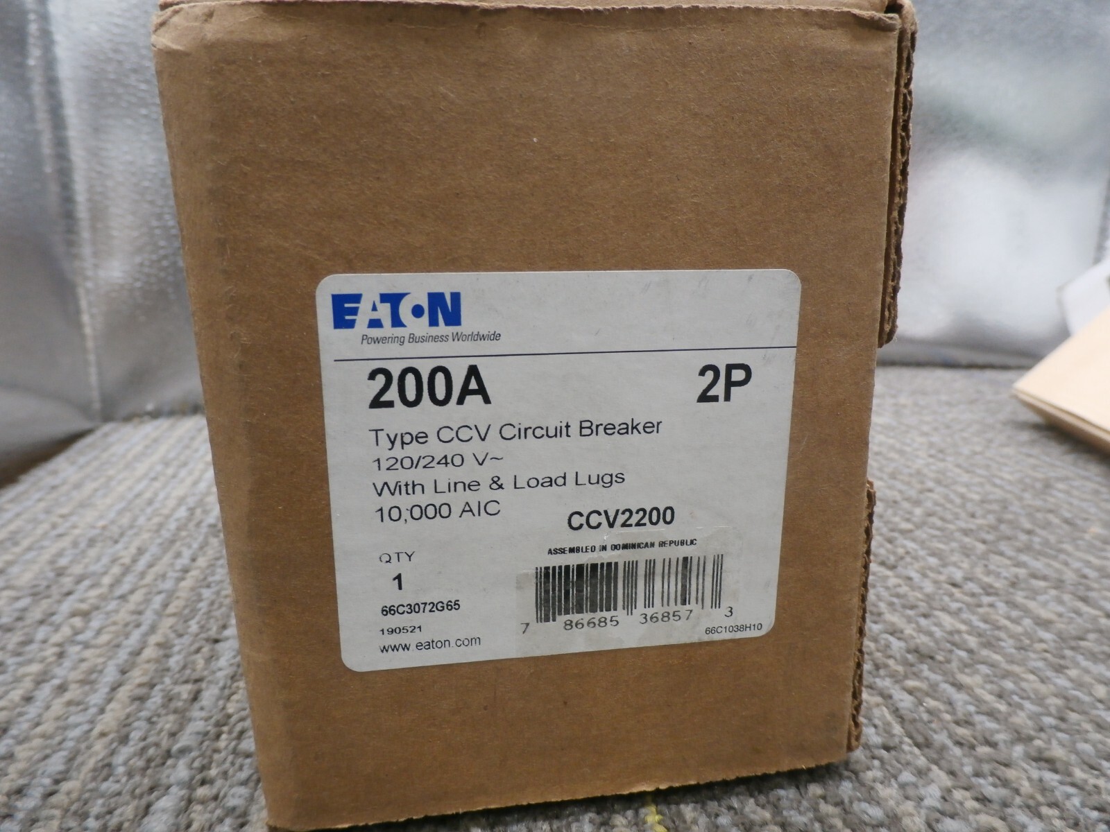 New Eaton CCV2200 200 Amp 2 Pole Circuit Breaker Type CCV 200A 2P LOC ...
