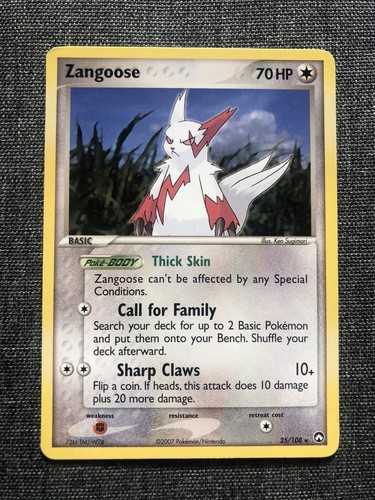 Zangoose 25/108 Rare - Ex Power Keepers Set - Pokemon Card - EXC | eBay ...