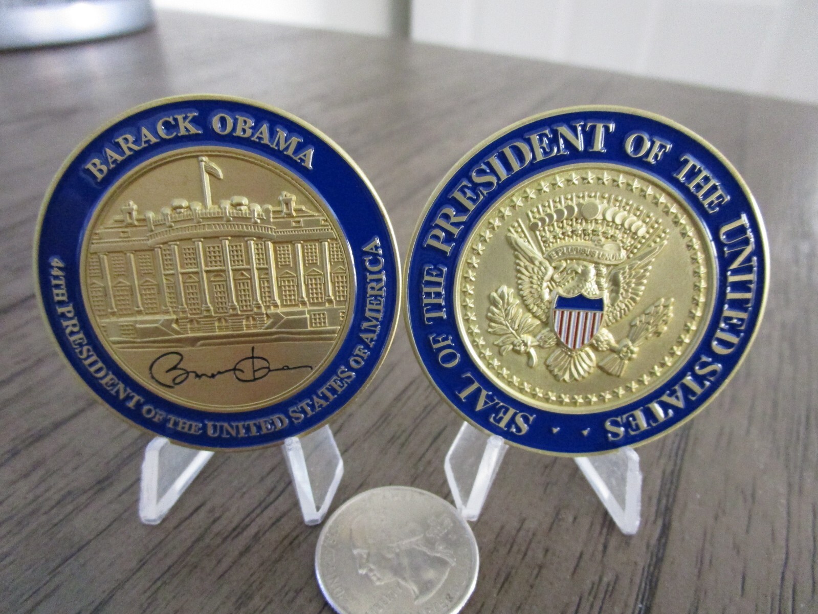 Lot of 5 POTUS Challenge Coins George W & George H W Bush Obama Trump ...