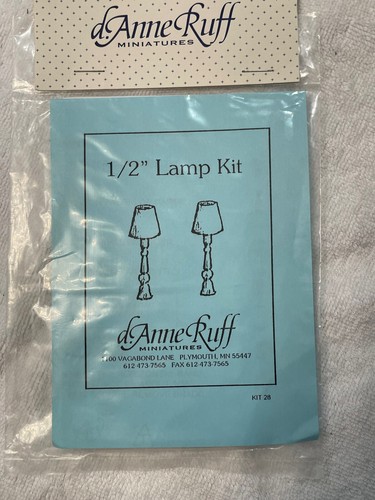 Stick Goldtone Lamps D Anne Ruff New, for dollhouse Miniature vintage 1 ...