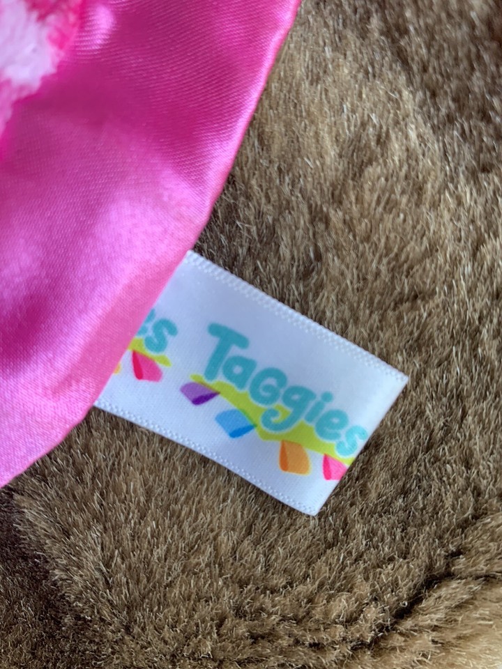 Taggies Pink Teddy Bear Comforter Soft Toy Baby Soothe Me Snuggle ...