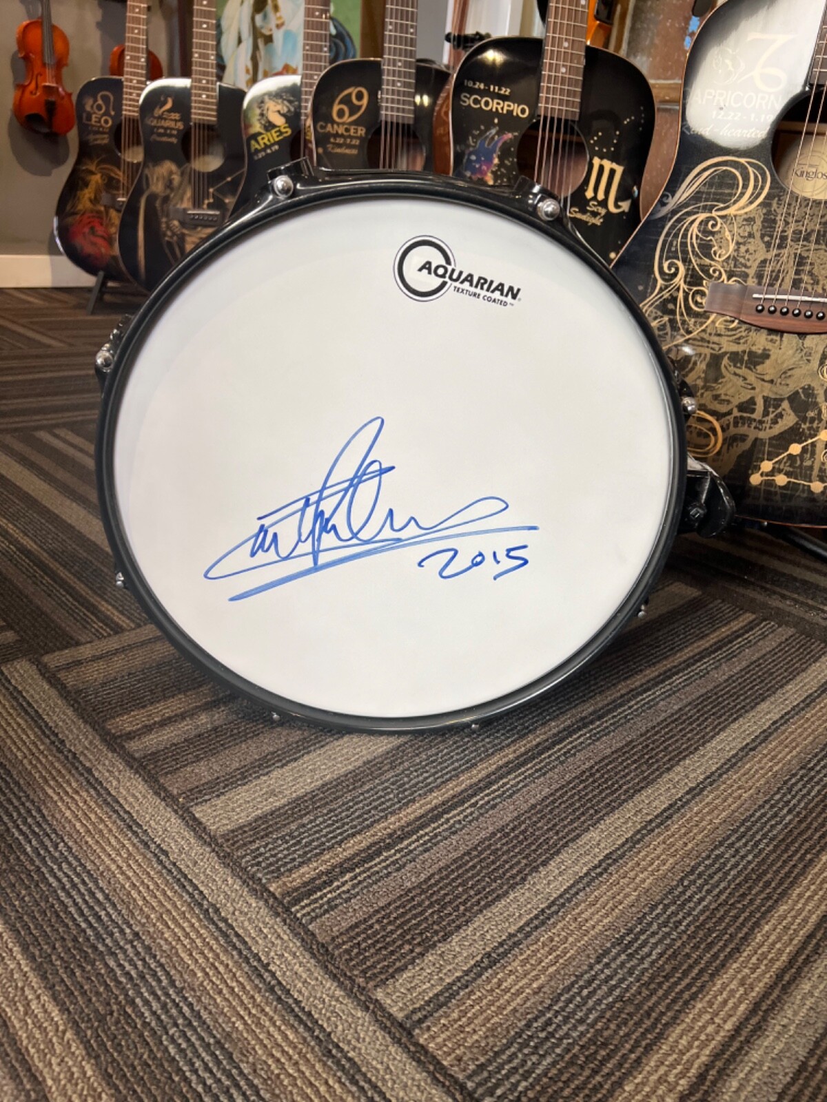 Carl Palmer - drummer - EL&P / Asia - Signed Autograph Snare Drum ...