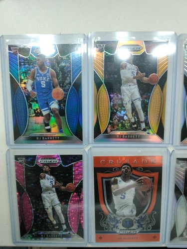 2019-20 Prizm Draft Picks RJ Barrett Neon Orange (8) Cards 68/149 RC ...