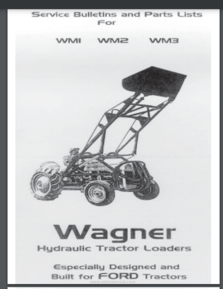 Wagner Hydraulic Tractor Loaders WM1, WM2, & WM3 Parts list manual 18 ...