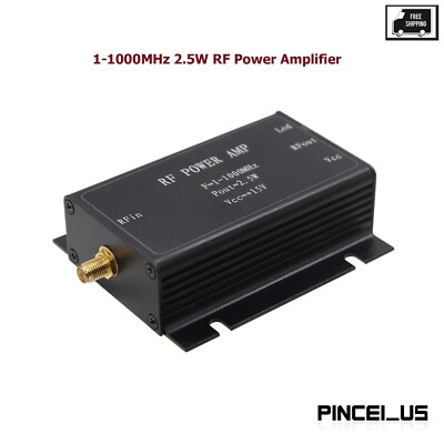 2.5W RF Power Amplifier 1-1000MHz Radio Frequency Power Amplifier 15V ...