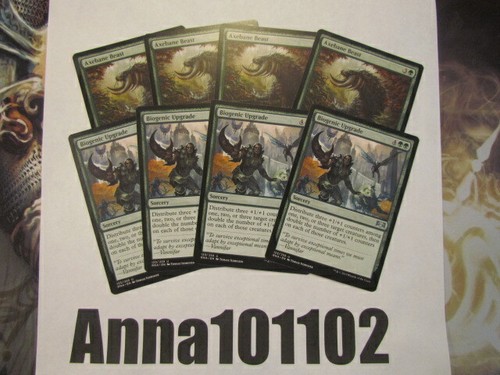 Ravnica Allegiance. Biogenic Upgrade and Axebane Beast x4 MTG 4x LP | eBay