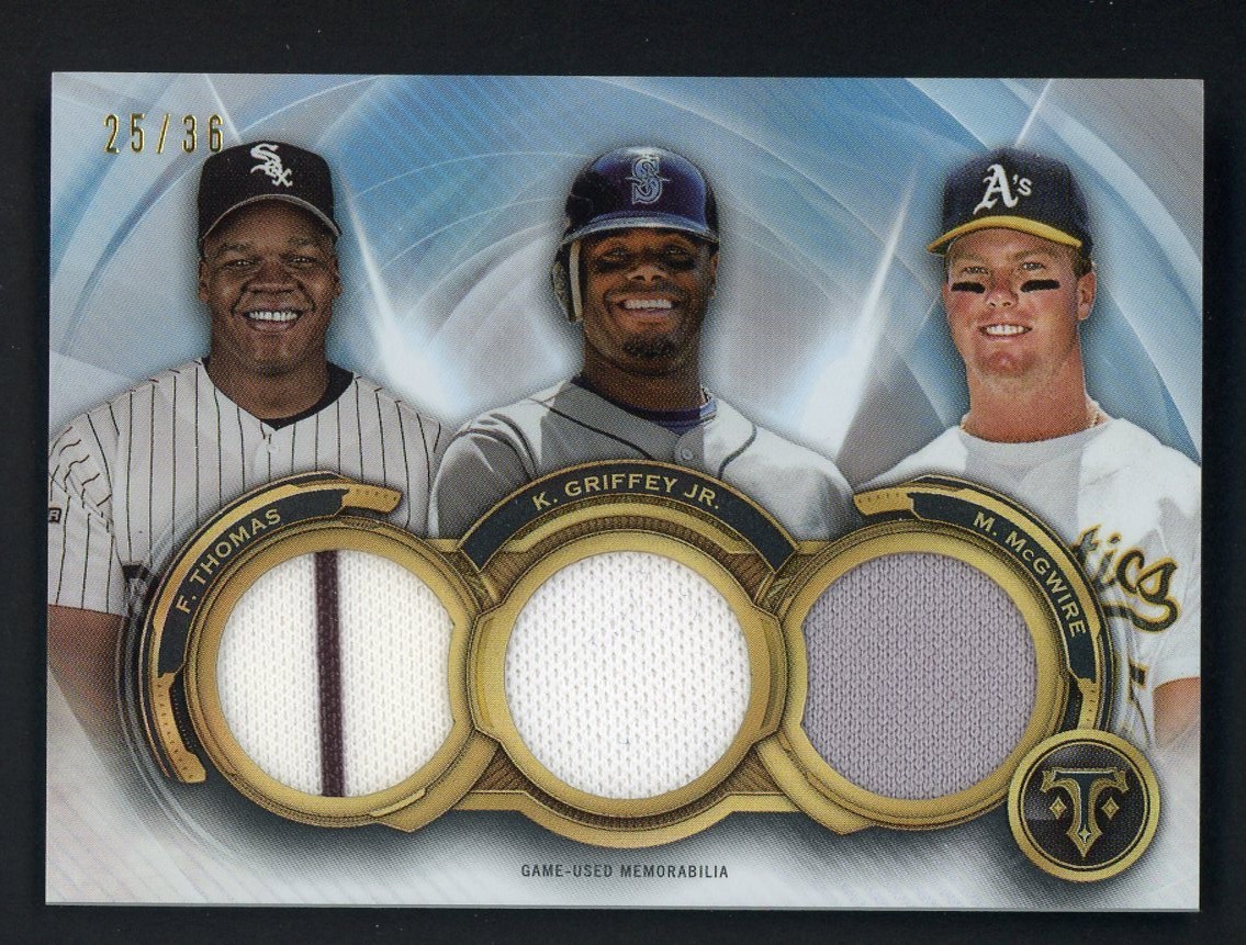 2019 Topps Triple Threads Frank Thomas Ken Griffey Jr McGwire Triple ...