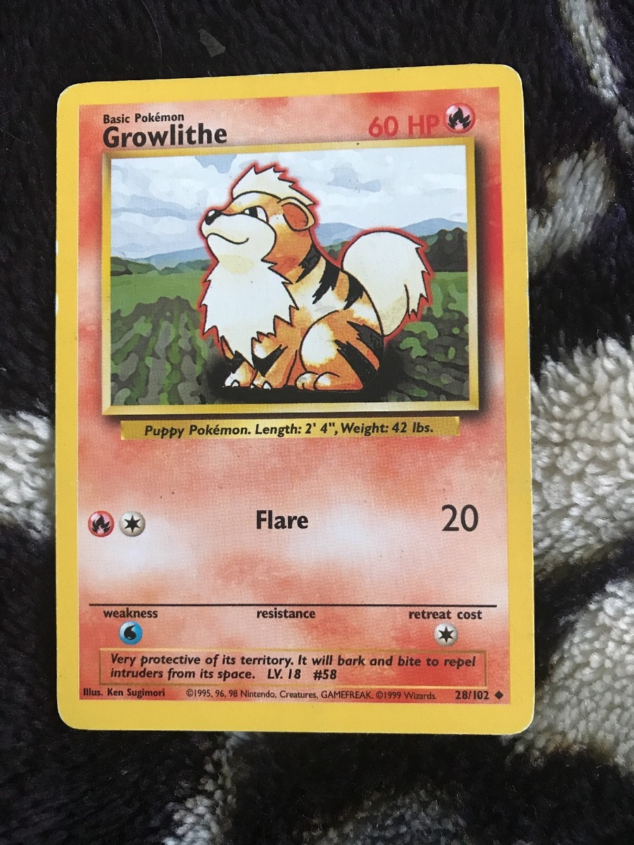 Pokemon Growlithe Card