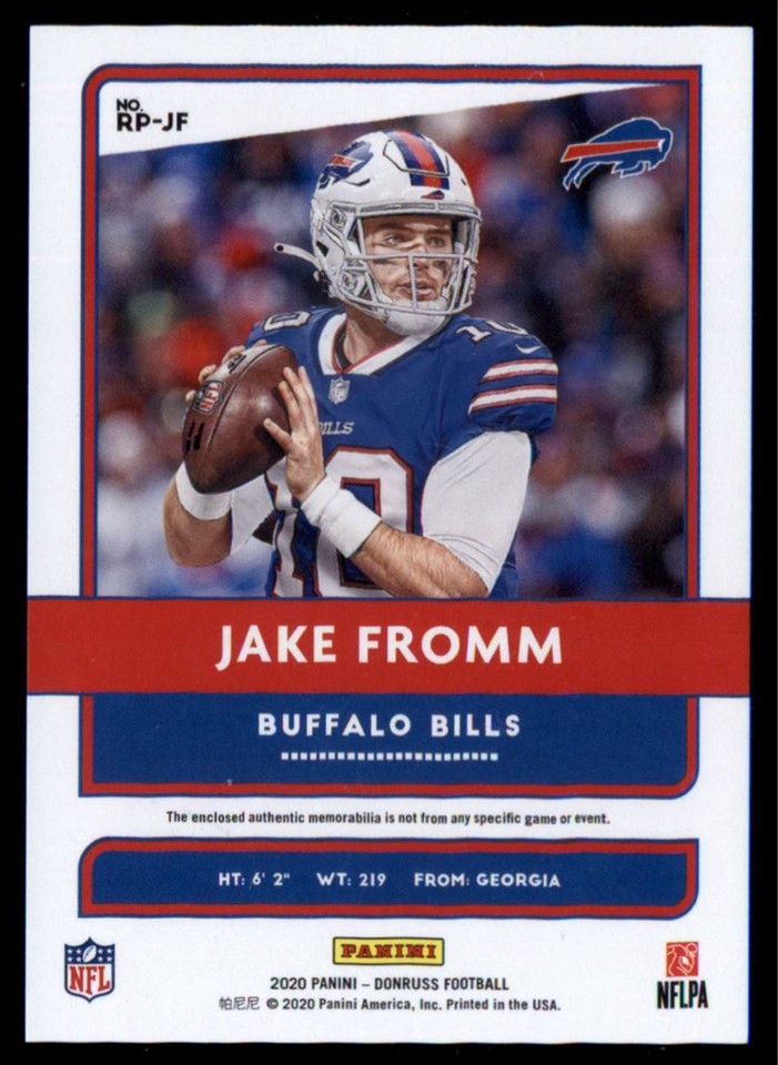 2020 Panini Limited Rookie Phenoms Jake Fromm Buffalo Bills #RP-JF | eBay
