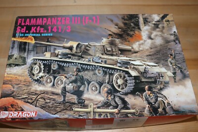 1996 Dragon 9017 Flammpanzer III (F-1) Sd Kfz 141/3 Tank 1/35 Scale ...