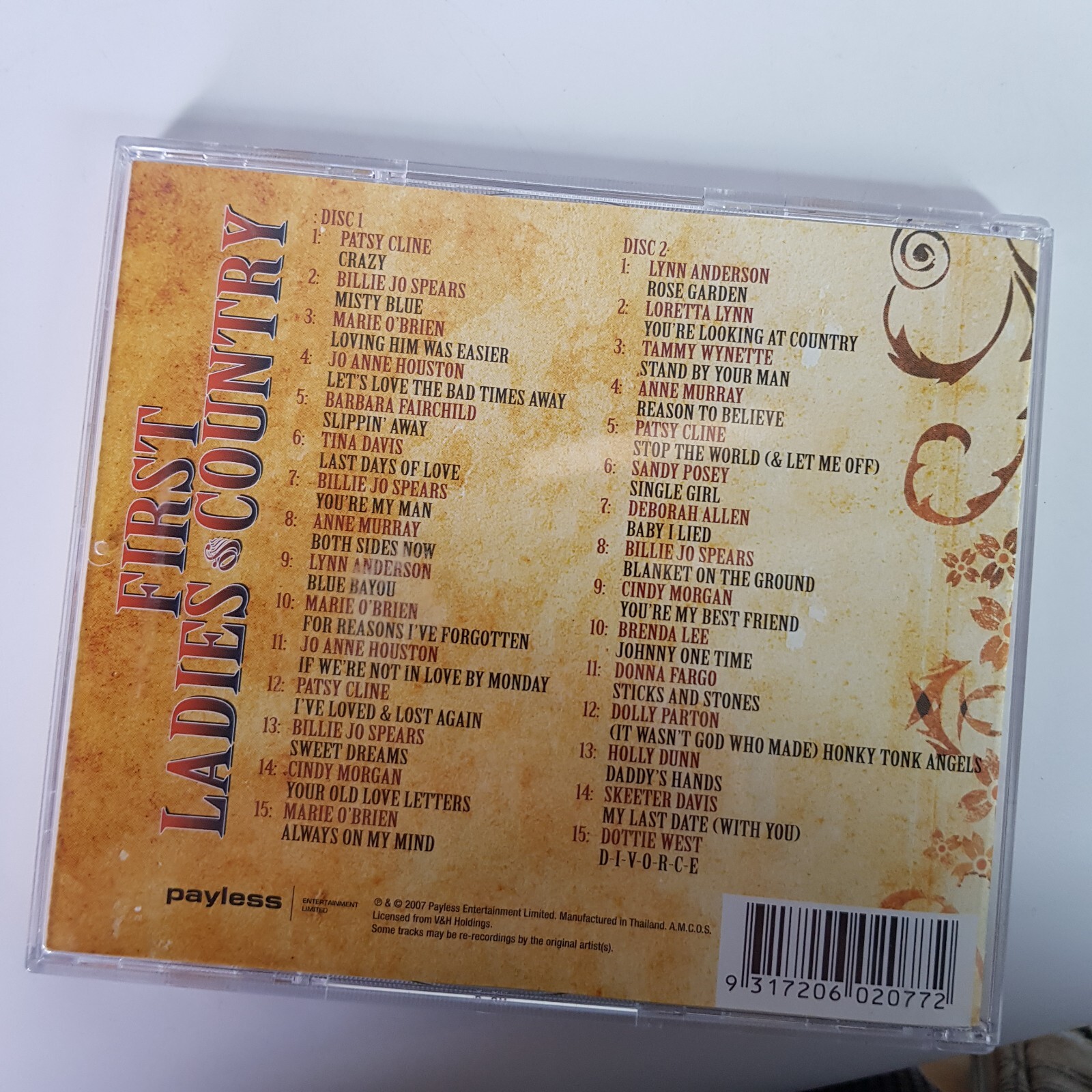 First Ladies Of Country Lynn Anderson Loretta Lynn Tammy Wynette 2 Disc ...