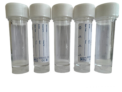 Sterile Urine Sample Bottles Specimen Containers 30ml Label Pots Screw ...