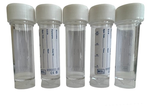 Sterile Urine Sample Bottles Specimen Containers 30ml Label Pots Screw ...