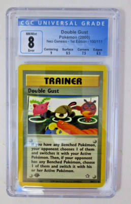 Double Gust CGC 8 Error Card 1st Edition Neo Genesis Additional Ink ...