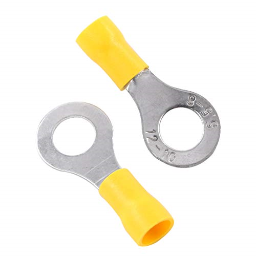 Glarks 100pcs 12-10 Gauge M8 Ring Electrical Insulated Quick Splice ...