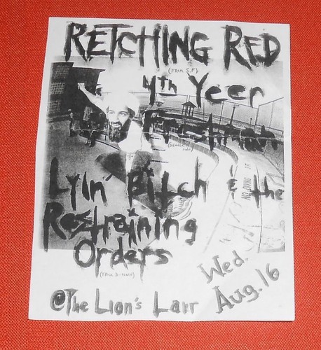 Retching Red 4th Yeer Punk Flyer Poster Original 4x6 | eBay