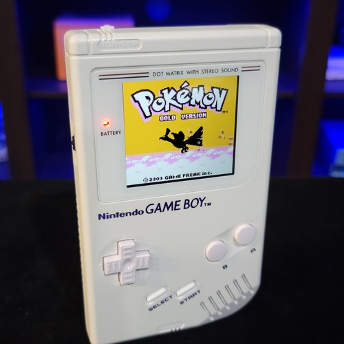 White Nintendo Classic Game Boy DMG With Upgraded Backlit IPS LCD ...