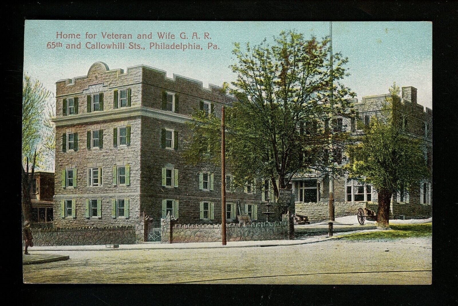 Military postcard Veteran and Wife GAR Home Philadelphia, Pennsylvania ...