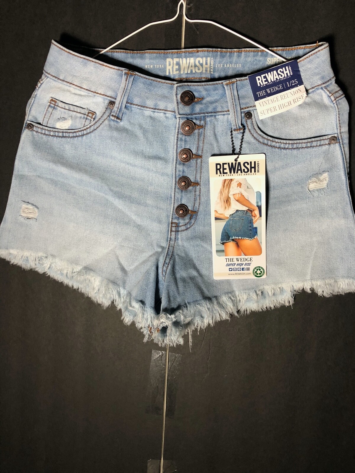 Rewash Womens Super High Rise Shorts size 1 / 25 | eBay