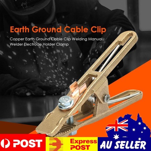 Copper Earth Ground Cable Clip Welding Manual Welder Electrode Clamp ...