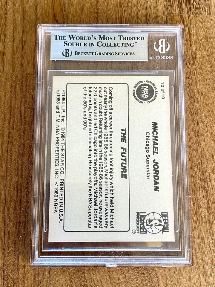 1986 Star #10 Michael Jordan Rookie Card The Future BGS 8.5 NM-MT+ MJ ...