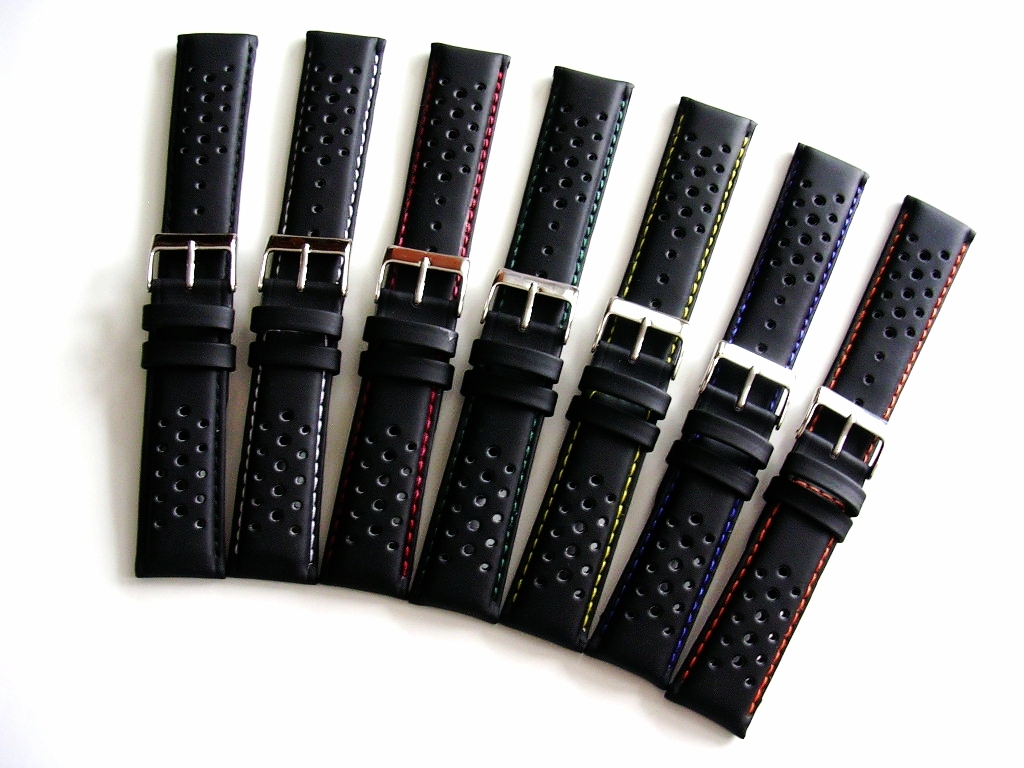 Silicon GT Rally Sport perforated Dive watchband strap water-resistant ...