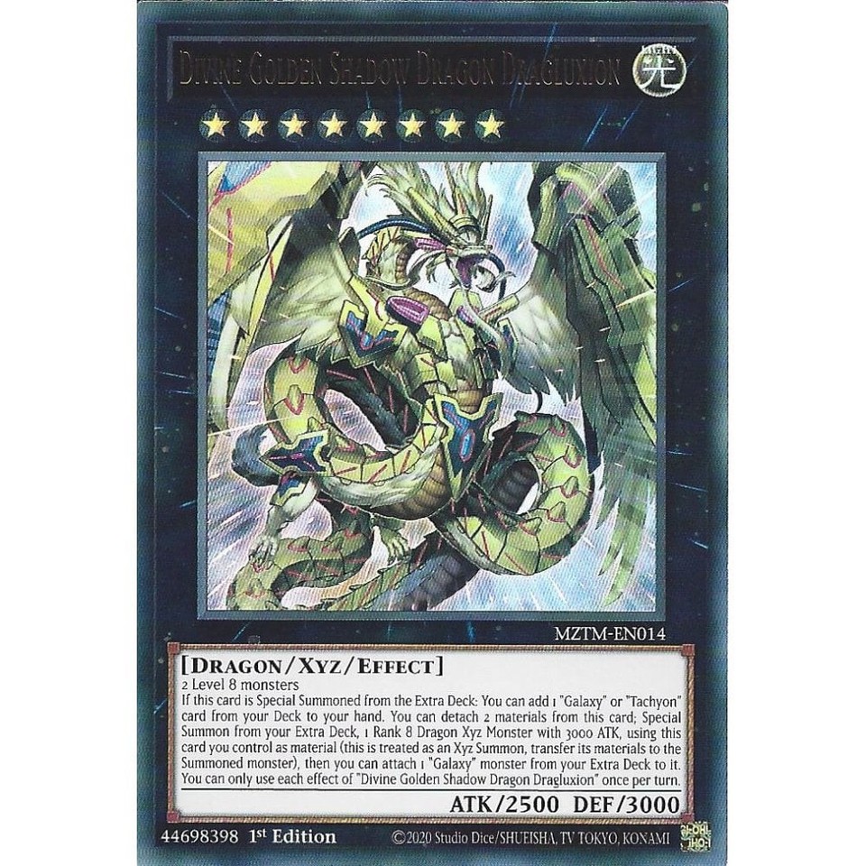 MZTM-EN014 Divine Golden Shadow Dragon Dragluxion : Ultra Rare : 1st ...