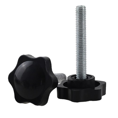 Plastic 6 Star Knobs M4 M5 M6 M8 M10 Thread Steel Stud Clamping Knob ...