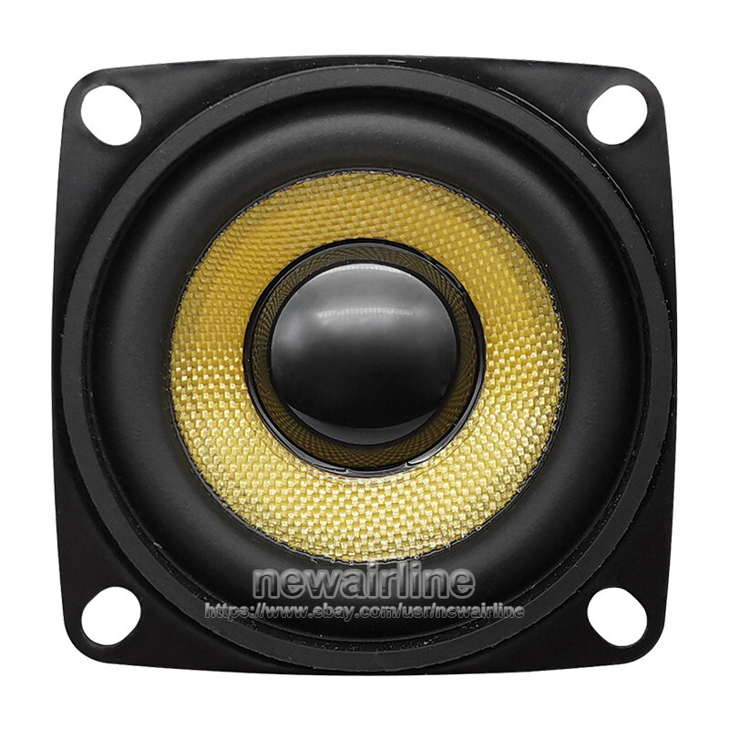 2x 52x52mm 4Ohm 5W Full Range Neodymium Speaker Woofer Loudspeaker Horn ...
