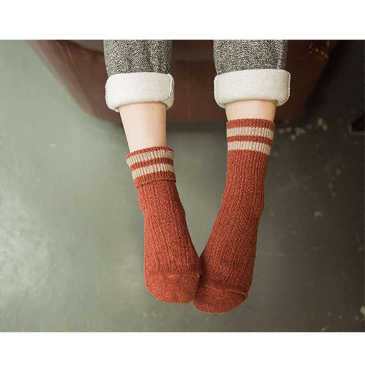 keep-warm women Vintage Colorful Winter socks (Stock in U.S.A) | eBay